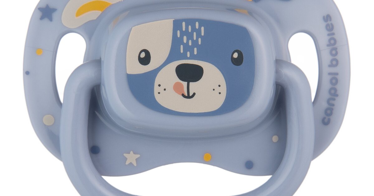 Canpol babies Silikonový symetrický dudlík CUTE ANIMALS 0-6m modrý